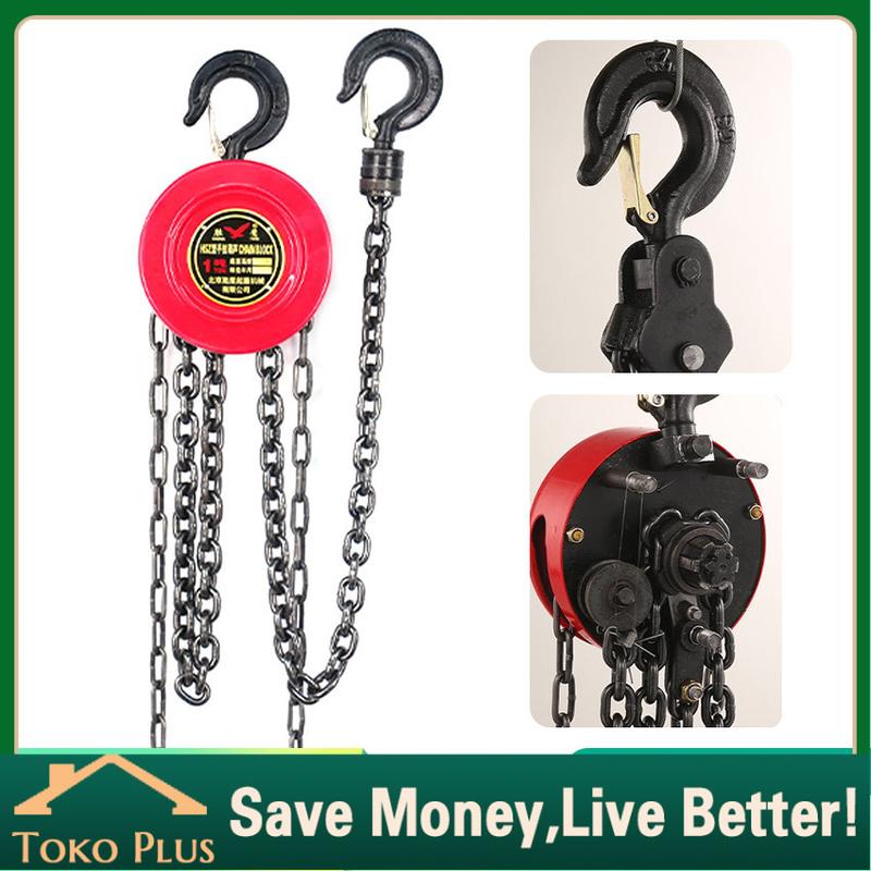 Chain Block Hoist 1 Ton 3 Meter Kerekan Barang Manual Lifting Katrol ...