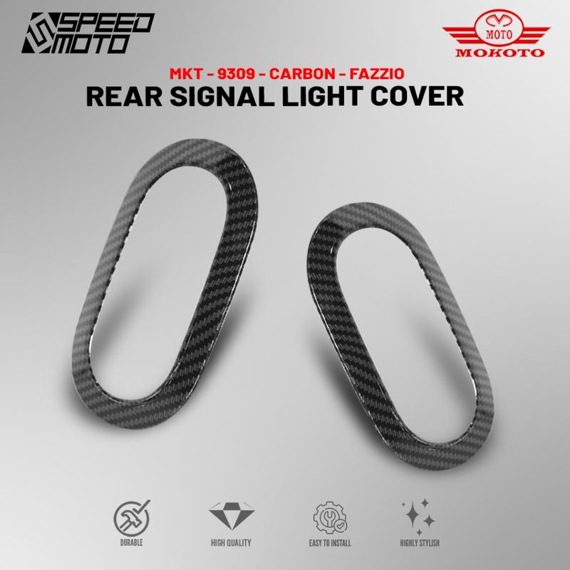 MIO FAZZIO REAR SIGNAL LIGHT COVER MKT-9309 CARBON / GLOSSY BLACK ...