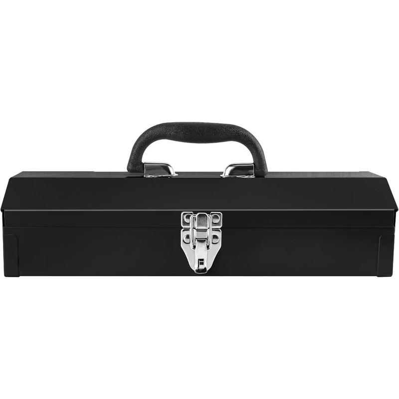 P.I.T. 15'' Small Tool Box, Portable Metal Tool Box, Black Mini ...