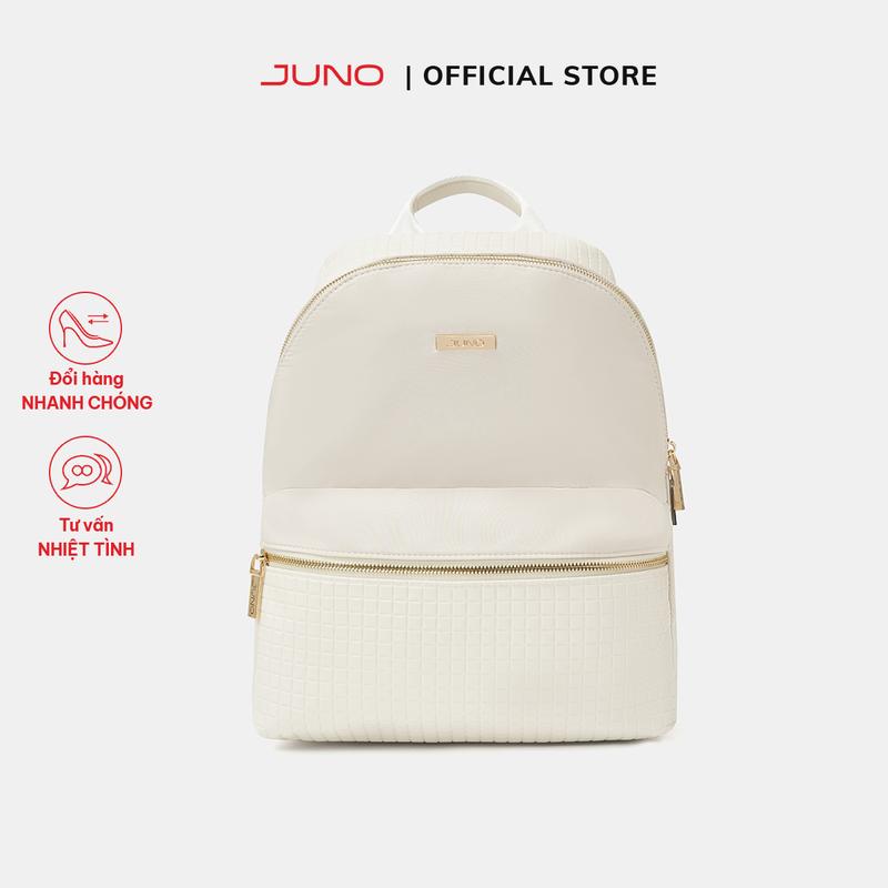 JUNO Balo Tối Giản Phối Họa Tiết Ô Vuông - BL157 - TikTok Shop Vietnam