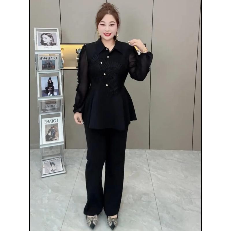 FADFAD Setelan Dua Potong Atasan dan Celana Modis untuk Wanita - Shop ...