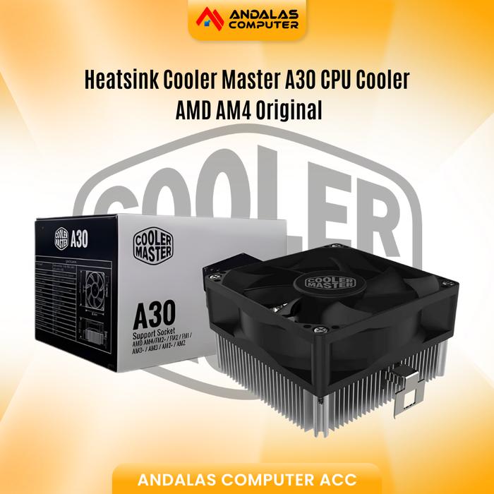 Jual COOLER MASTER CPU AIR COOLER A30 (1X 80MM BLACK FAN) 2Y - Kota ...