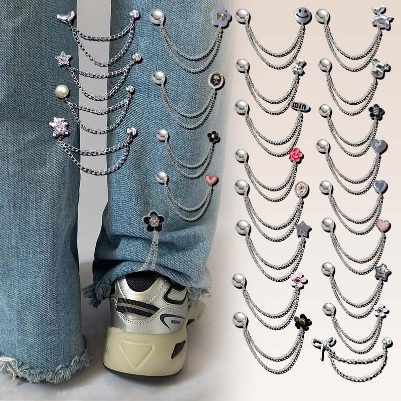 New style 26 styles of trouser leg chain magnetic buckle T-shirt ...