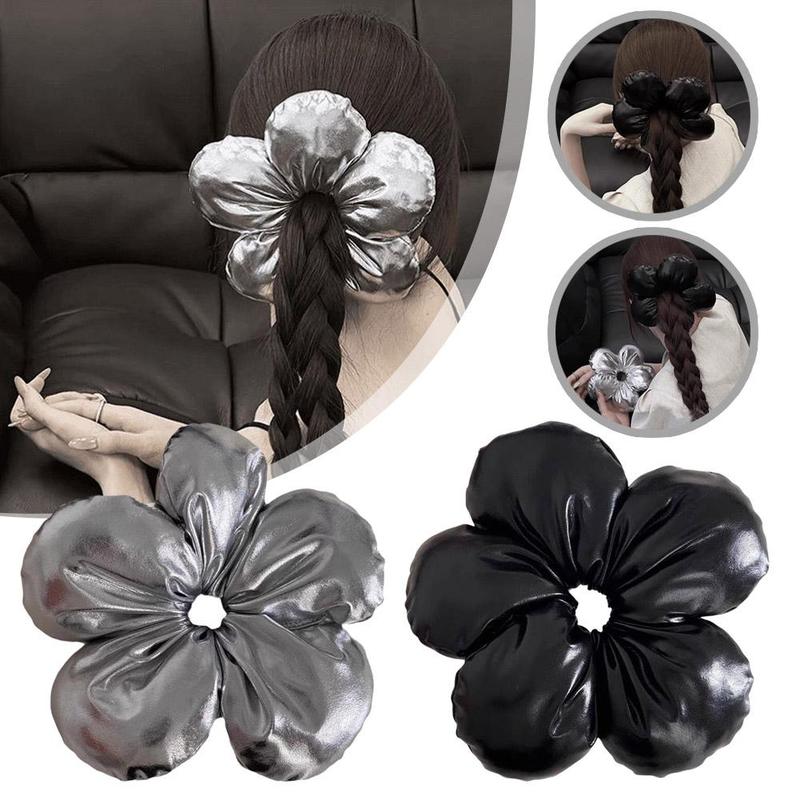 Ikat Rambut Bunga, Gred Tinggi, Warna Perak Hitam, Sesuai untuk ...