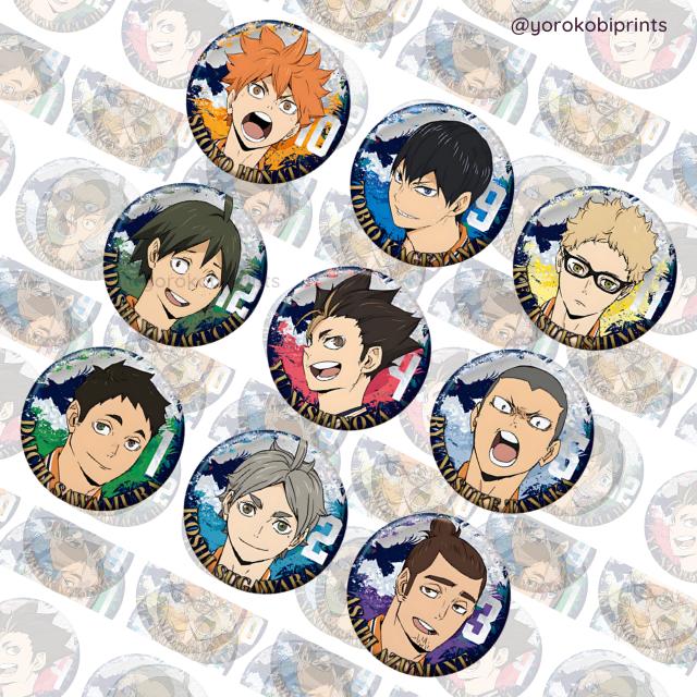 Haikyuu!! - Karasuno - Button Pin / Pin Badge / Pins / Can Badge ...