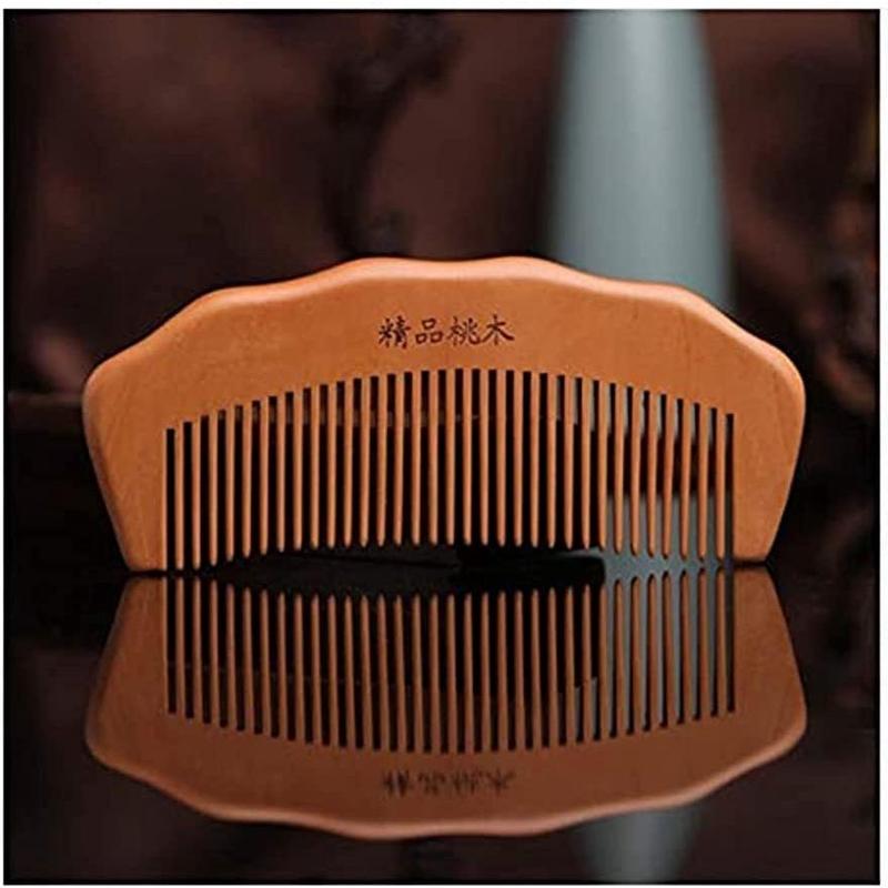 Peach Comb Anti-static Wooden Comb Bag Comb Solid Wood Comb Wooden Comb ...