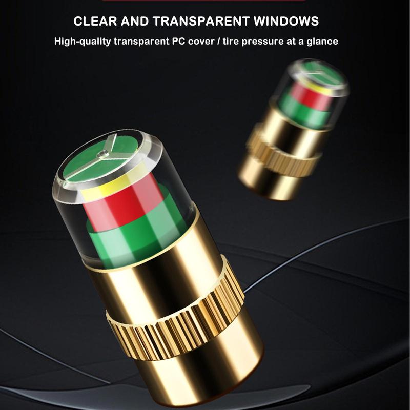 Tolok Tekanan Tayar Kereta, 4pcs / set, Penunjuk, Amaran, Pemantauan ...