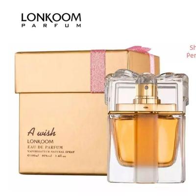 Lonkoom Perfume A Wish Gold/ Pink/ Red -EDP 100ML Long Lasting Floral ...