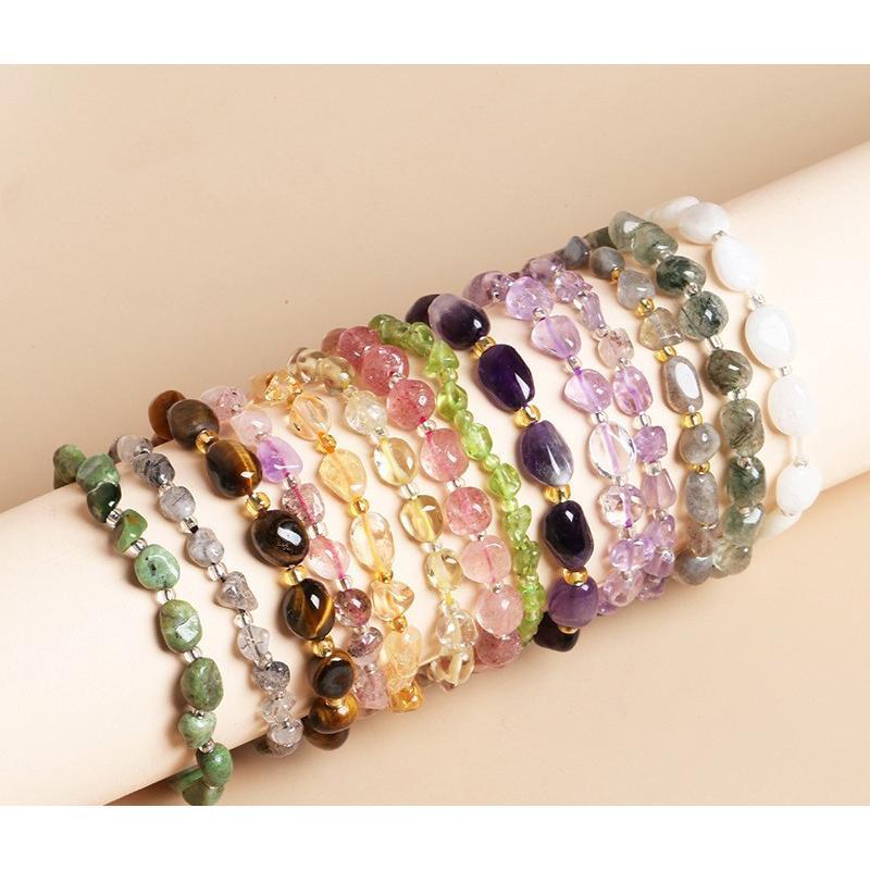 2025 New Natural Stone Couple Bracelets, Irregular Shape Design ...