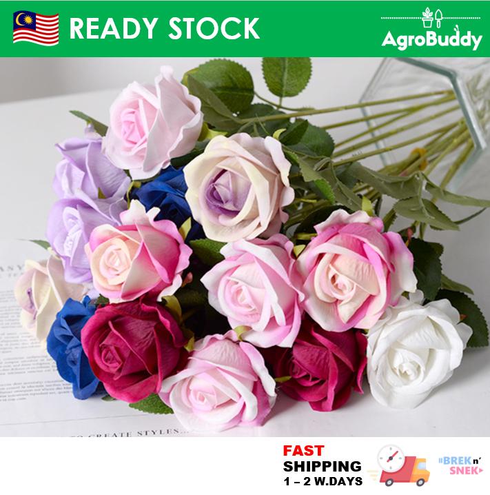 [1 UNIT] Bunga Ros Tiruan Bunga Hiasan | Flower Artificial Rose ...