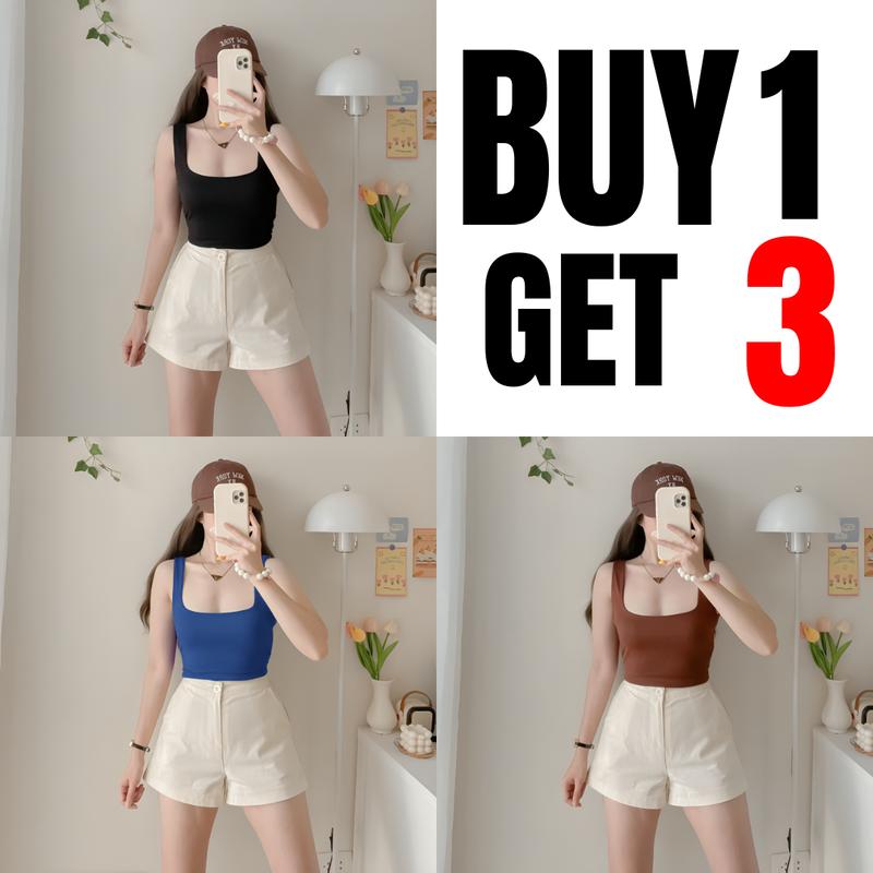SASA Arya BUY 1 GET 3 Double Lining Front Seamless Square Tank - TikTok ...