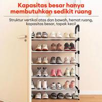 Promo 【Free Shipping】Rak Sepatu 8 Susun Stainless Steel Rak Sepatu ...