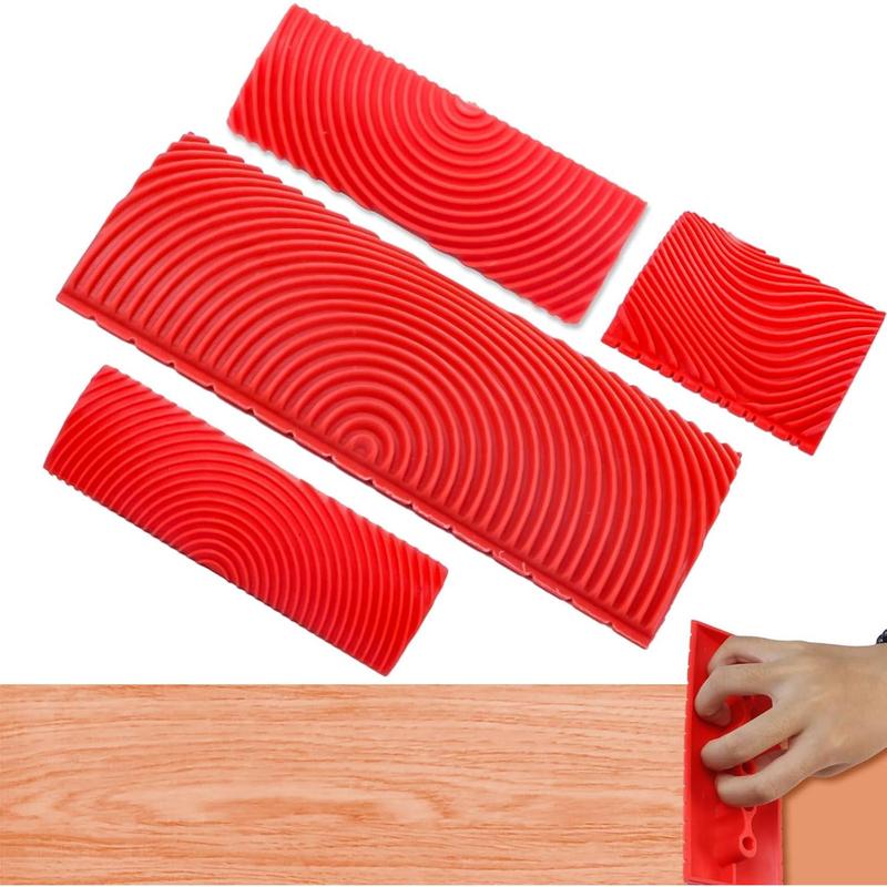 4 count Grain Tool,Rubber Graining Painting Tool, DIY Grai - TikTok Shop