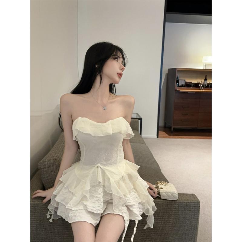 Summer Fashion Sexy Chiffon Tube Tops Women - TikTok Shop Singapore