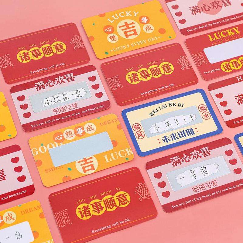 20pcs Wishes Come True Text Scratch Card 2025 New Year Scratch - TikTok ...