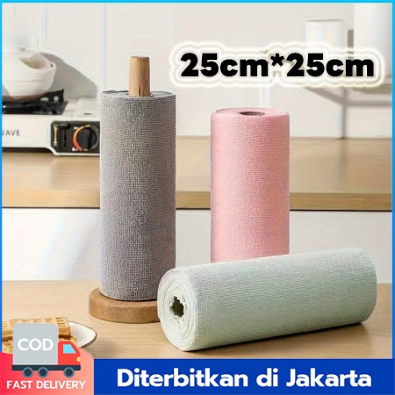 20 Sheets Kitchen Microfiber Cloth Roll Oil Cloth Kitchen Tissue Roll ...
