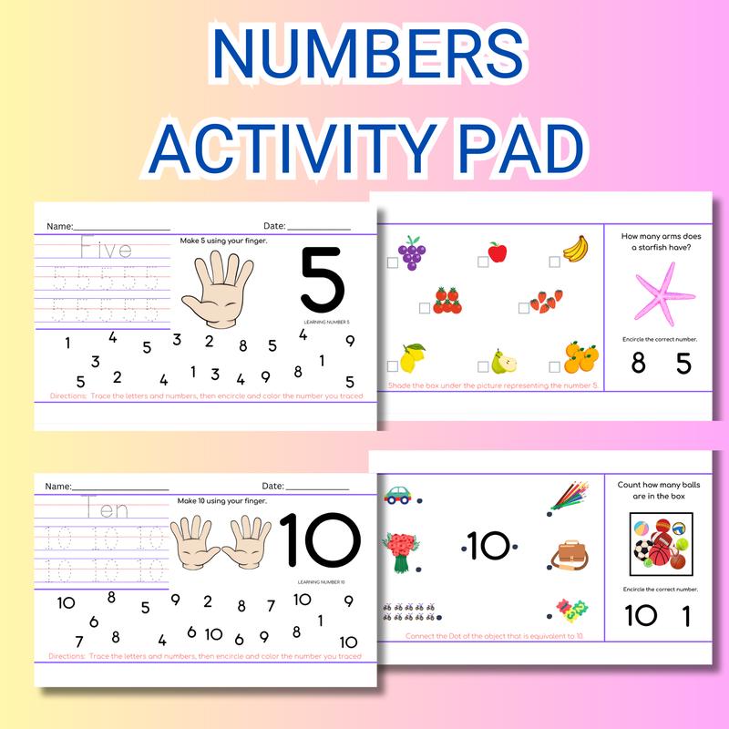 Numbers Activity Pad Tracing, 4 Types of Identifying numbers - TikTok ...