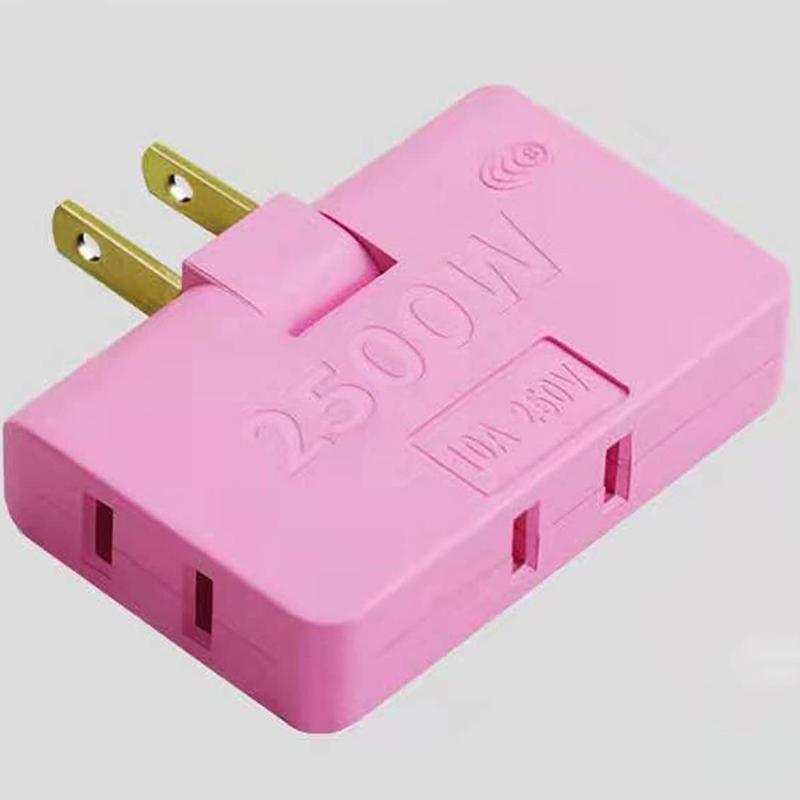 3 in 1 foldable 2-prong swivel AC adapter mini rotatable converter ...