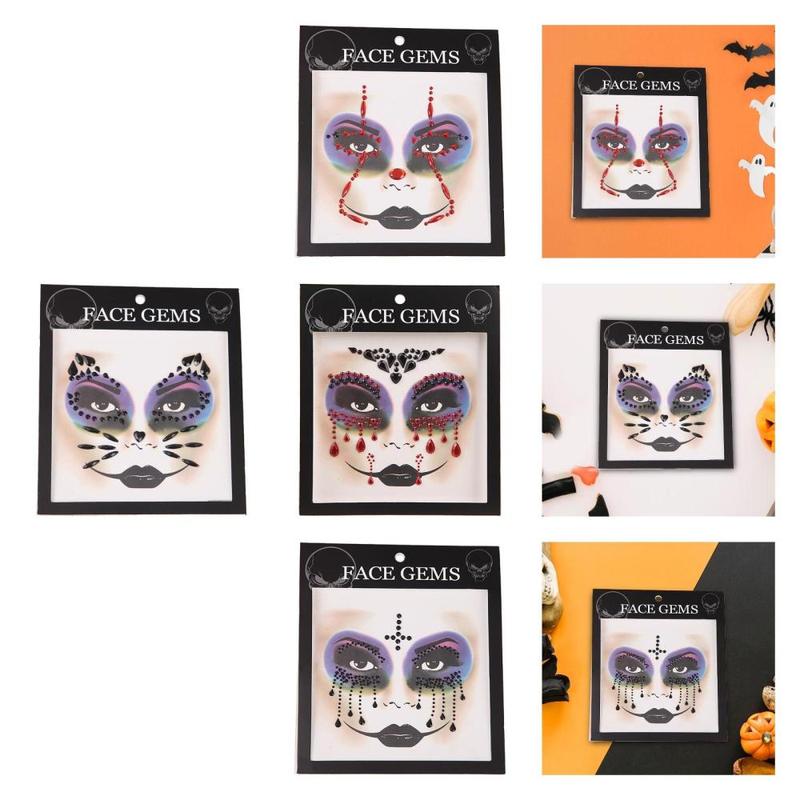 Facial Stickers Makeup Kit Self Adhesive Nail Art DIY Crafts - TikTok ...