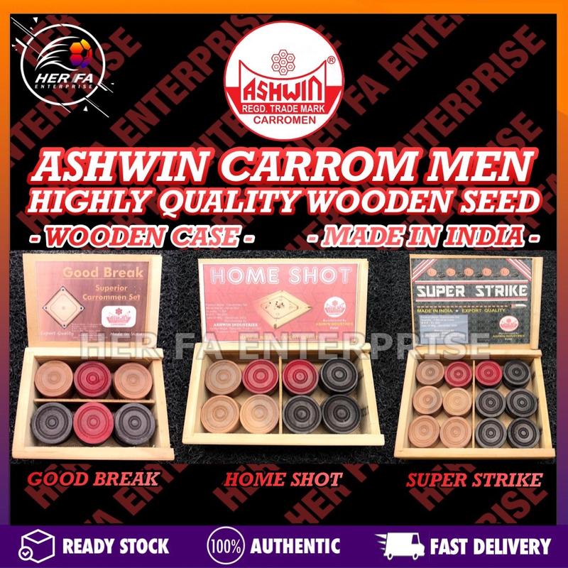 ASHWIN Carrom Men Seed High Quality In Wooden Box Home Shot - TikTok ...