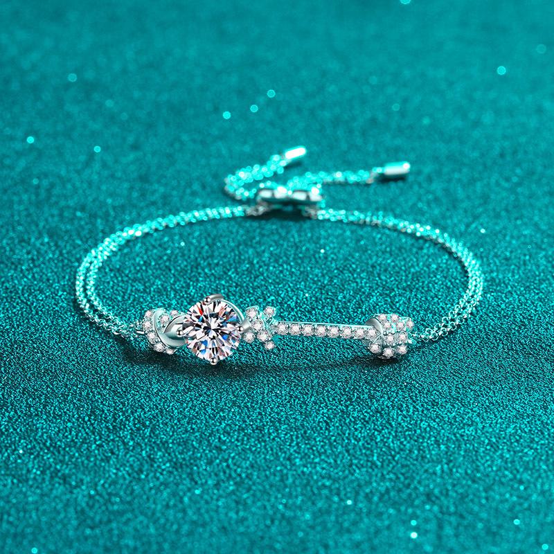 Summer Trendy Boutique 925 Silver Women's Double Chain Push-Pull ...