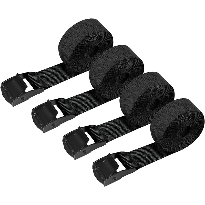 4 Pack Tie Down Strap,5ft x 1" Lashing Straps with Adjustable Buckle ...