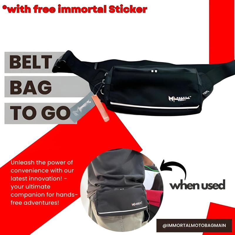 Immortal Motobag Belt Bag TO GO Black Crossbody Bag for Men - TikTok ...