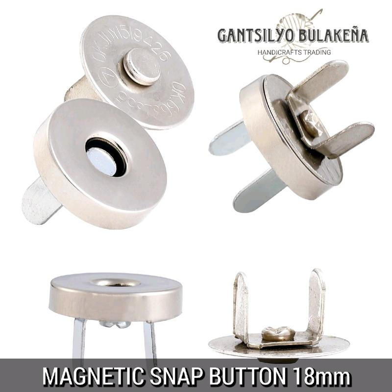 MAGNETIC SNAP BUTTON / Magnetic Button 18mm Silver PER PIECE - TikTok Shop Philippines