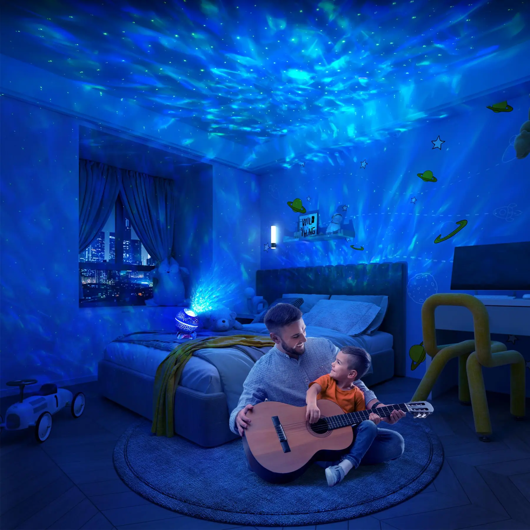 Dinosaur Egg Galaxy Projector Light for Valentine's Day Gifts (1 Piece ...