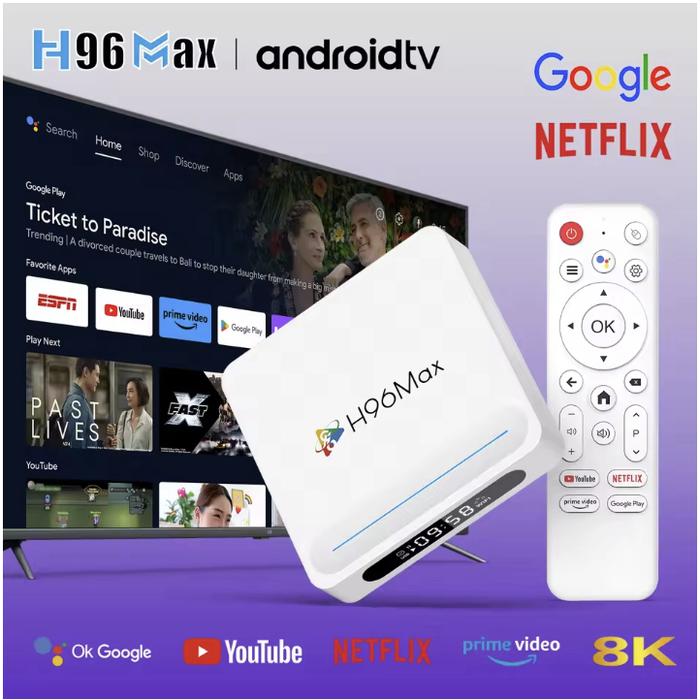 Promo Android Smart TV Box H96 MAX H618 PLUS 4GB 128GB 8K Wifi6 BT5.4 ...