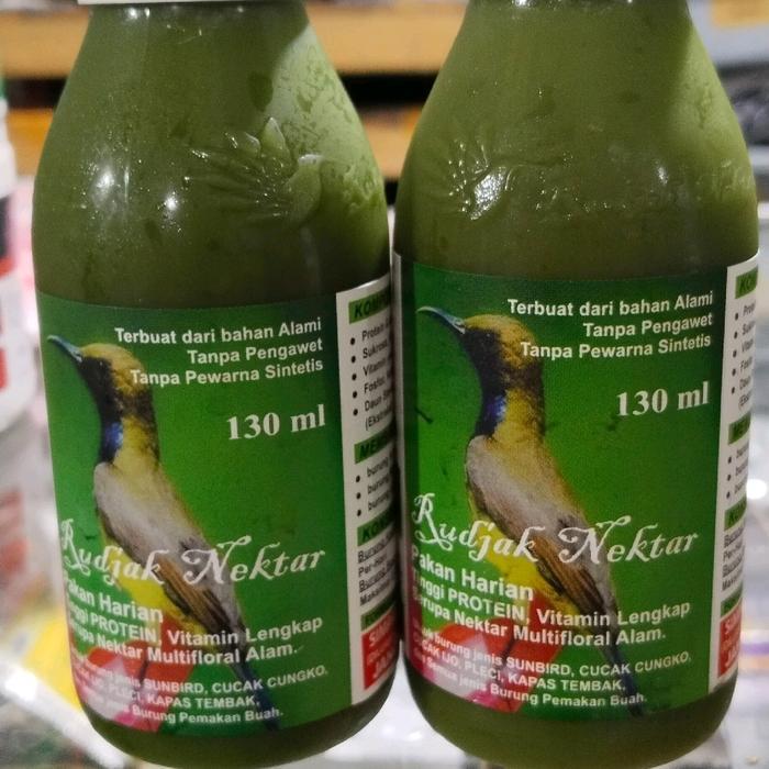 Rudjak Nektar Nectar 130 Ml Vitamin Pakan Harian Burung Kolibri Sogon ...