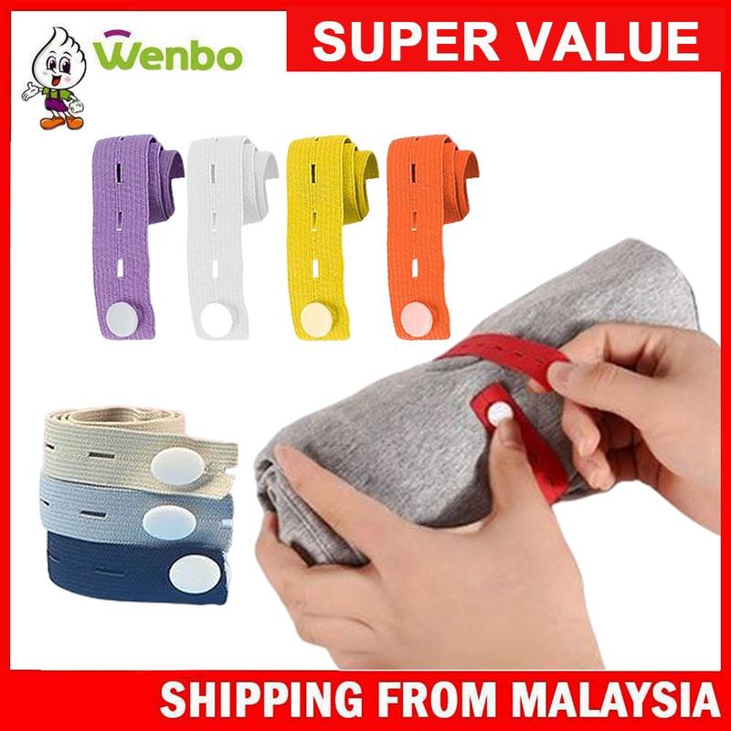 Wenbo Roll Up Button Clothes Elastic Band Laundry Rolling Belts ...