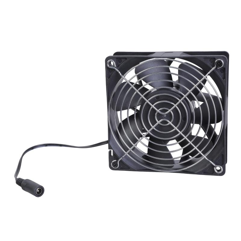 High Airflow 12cm Cooling Fan 12V 2.7A 6000RPM Dual Ball Bearings ...