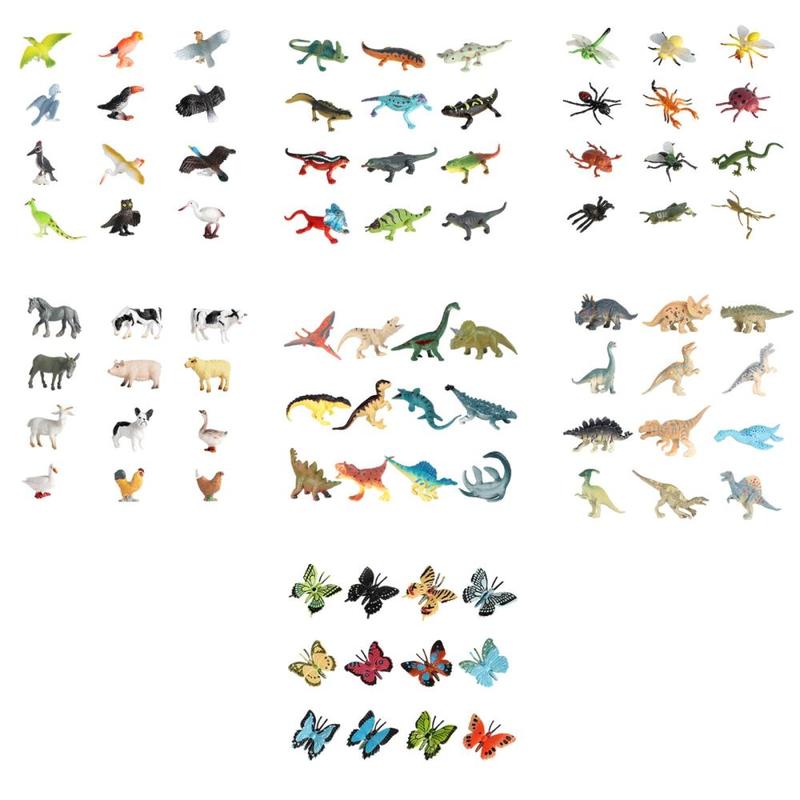 12-Pack Simulation Animal Model Figure Animals Statues Figurines ...