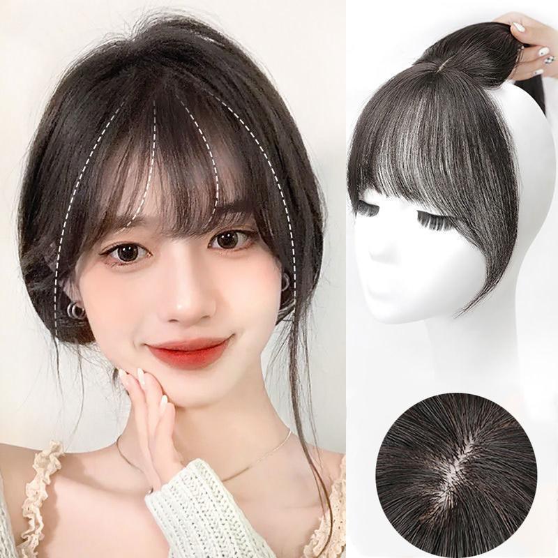Rambut Palsu Poni Udara Lancar Halimunan, Alamiah 3D, Potongan - TikTok ...