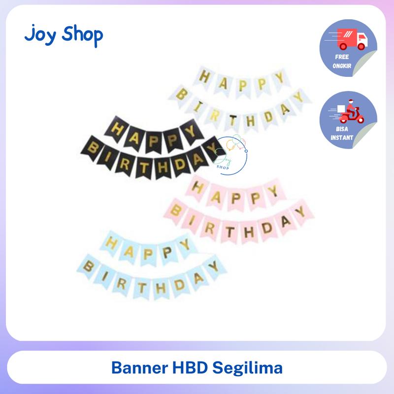 Banner Happy Birthday Bunting Flag Ulang Tahun Bendera HBD - Shop ...
