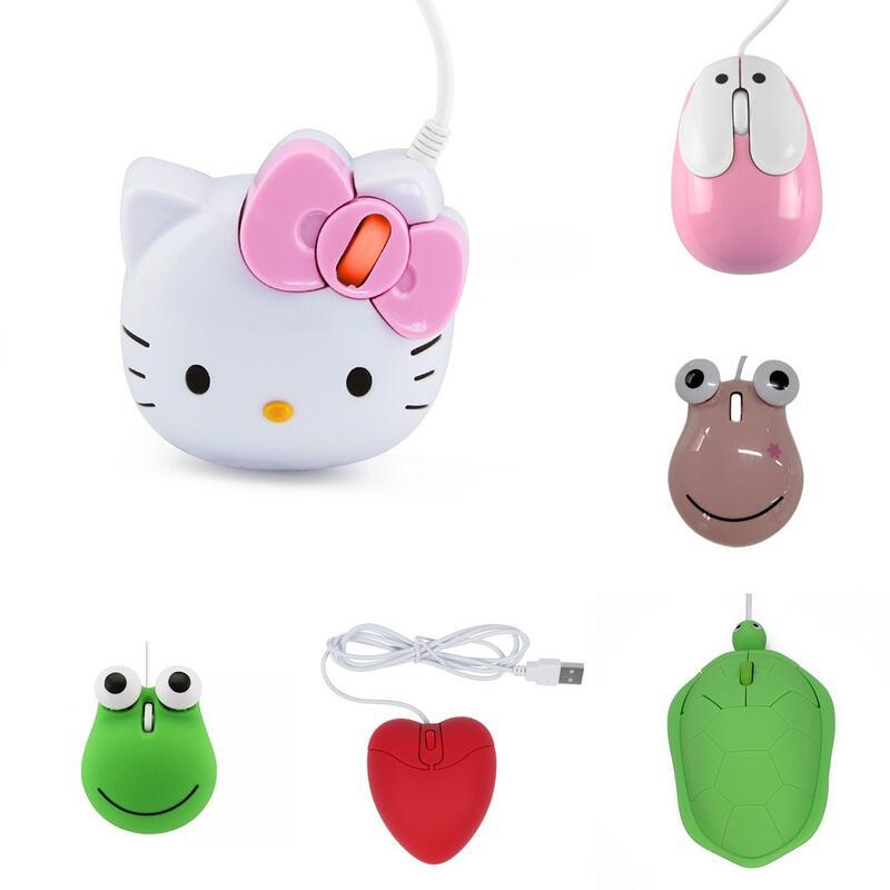 15 Styles Small Mini Cartoon Animal mouse Computer USB Wired - TikTok ...