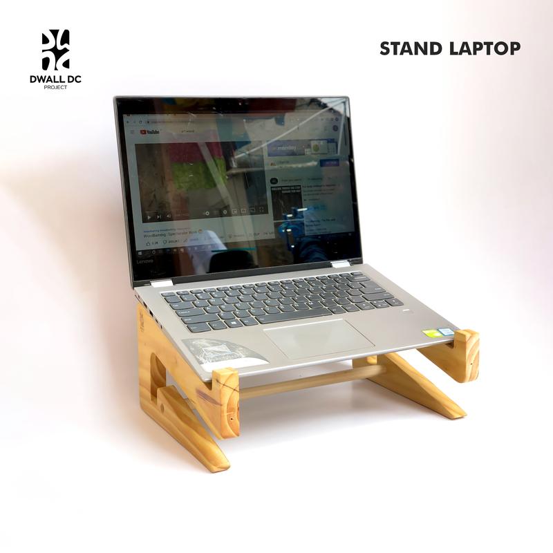 Dwall Dc Tatakan Laptop | Stand Laptop kayu Computer - Shop | Tokopedia