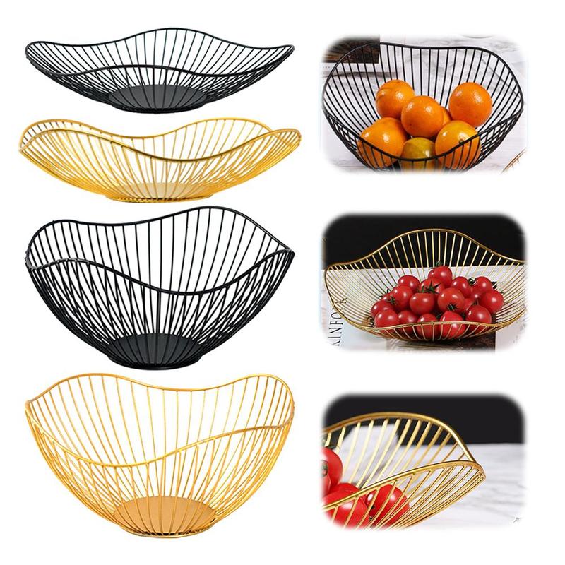 Nordic Style Iron Wire Fruit Basket Snack Fruit Tray Fruit Basket ...