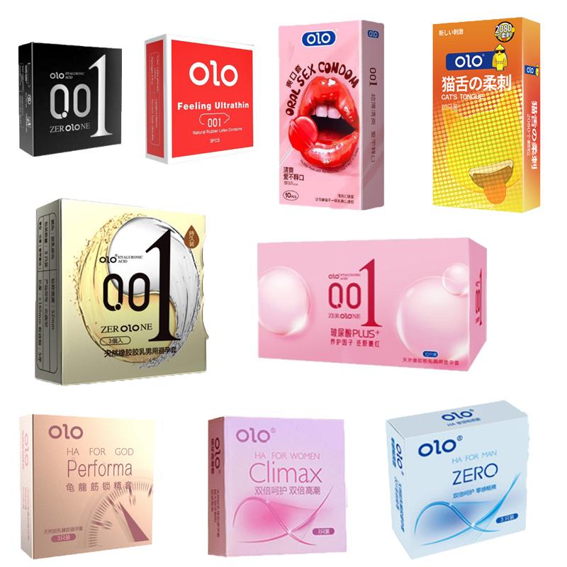 OLO Hyaluronic Acid Condoms 001 Male god Goddess Ultra-thin Delay ...