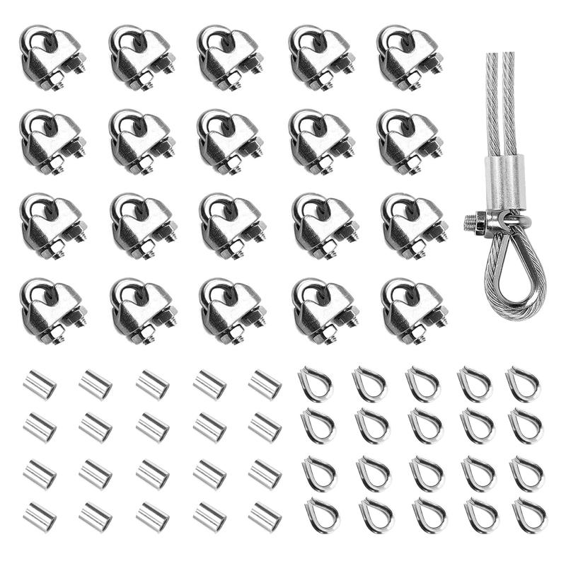 60 count 1/8 Inches M3 Stainless Steel Wire Rope Clip Clamp - TikTok Shop