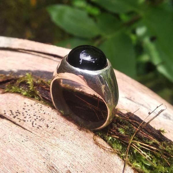 Cincin perak motif simple batu black onyx top terlaris - Shop | Tokopedia