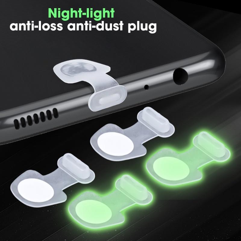 2Pcs Silicone Luminous Anti-lost Dust Plug USB Charging Port - TikTok ...