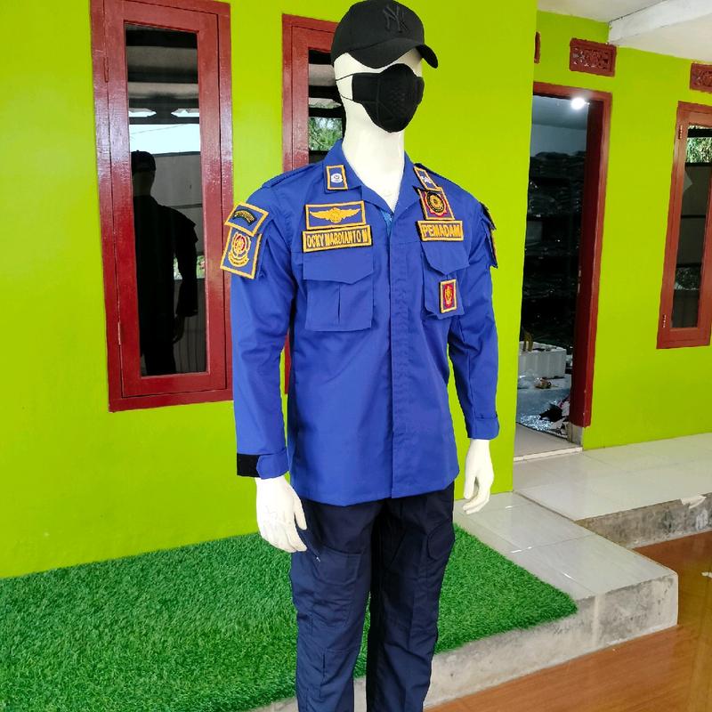 SERAGAM PDL PEMADAM LENGKAP Baju Biru DAMKAR - Shop | Tokopedia