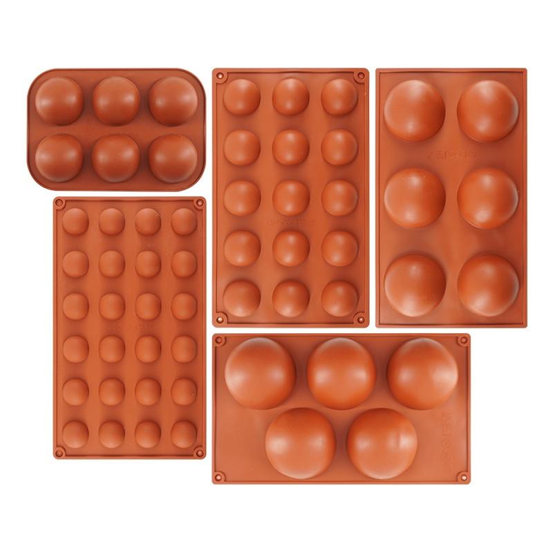 Acuan Silikon, Bola 3D Bulat Separuh Sfera, untuk Pembuatan Alat ...