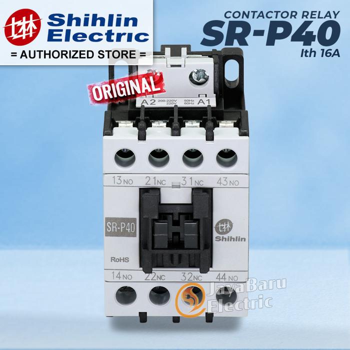 Promo SHIHLIN Kontaktor Contactor Relay SR-P40 SRP40 24V 48V 110V 220V ...