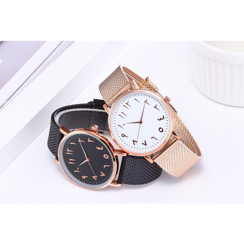 New Arabic Digital Mesh Strap Watch, Men's and Women's Fashionable ...