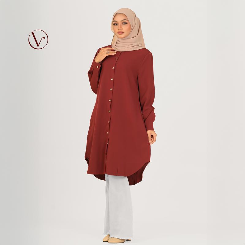 VERMILLION V17013 Blaus Muslimah Ellysha S-XXL | Ellysha Muslimah ...