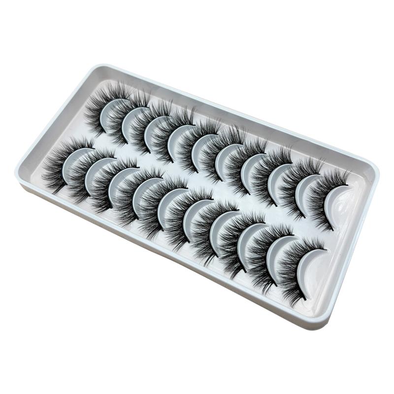 10 Pairs Natural Lashes False Eyelashes Full Strip Lashes Band - TikTok ...