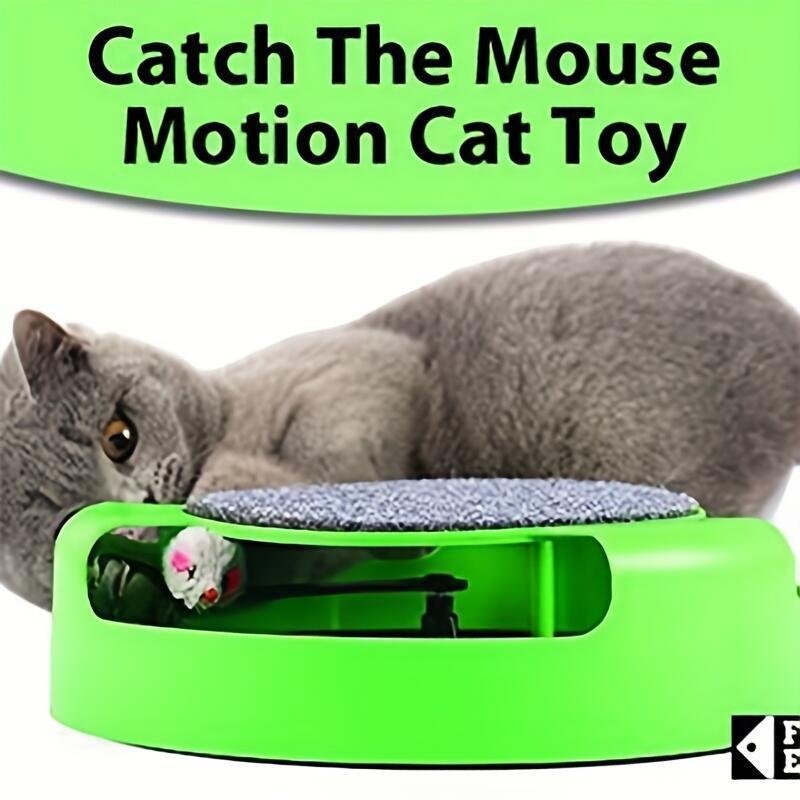 Interactive Cat Toy with 360 Rotating Turntable, Scratch Board ...